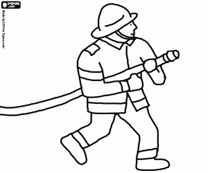 Fire Hose Coloring Page Sketch Coloring Page