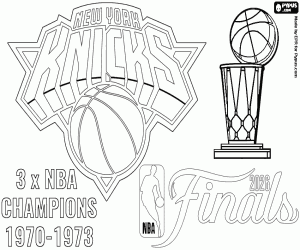 Knicks, NBA champions 2026 coloring page printable game