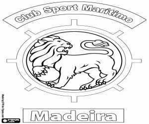 Shield of CS Marítimo coloring page printable game